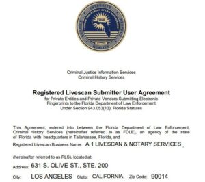 Live Scan Fingerprinting for Florida | Get out of State | FL LiveScan ...